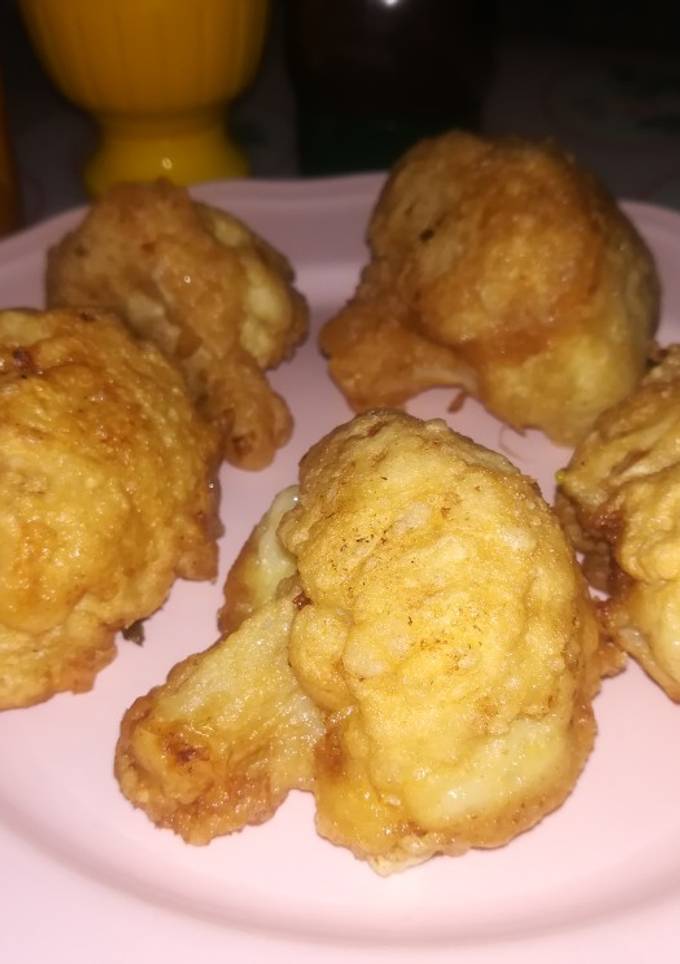 Coliflor albardada(rebozada) Receta de Mar- Cookpad