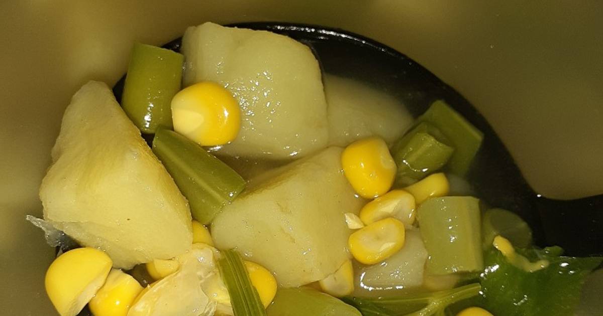 Resep Sup Kentang, Jagung, Buncis oleh Ayunda Pratiwi - Cookpad