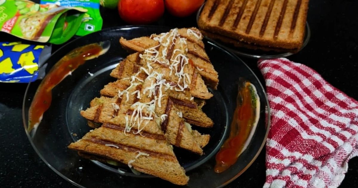 Veggie Grilled Sandwich For Kid's Lunchbox Or Snack Recipe by Keshma ...