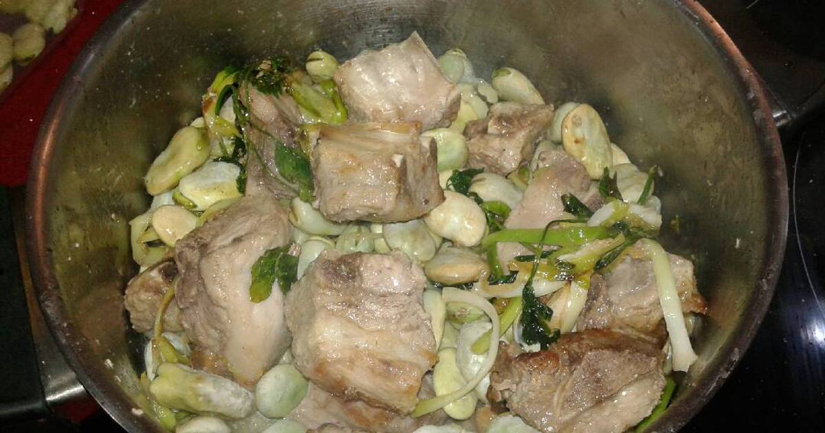 Habas al tombet Receta de lacocinarojadecris.blogspot.com- Cookpad