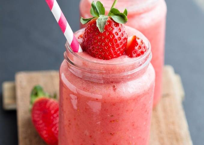 Smoothie de Avena y Fresa 🍓 Receta de SmoothieReceteas- Cookpad