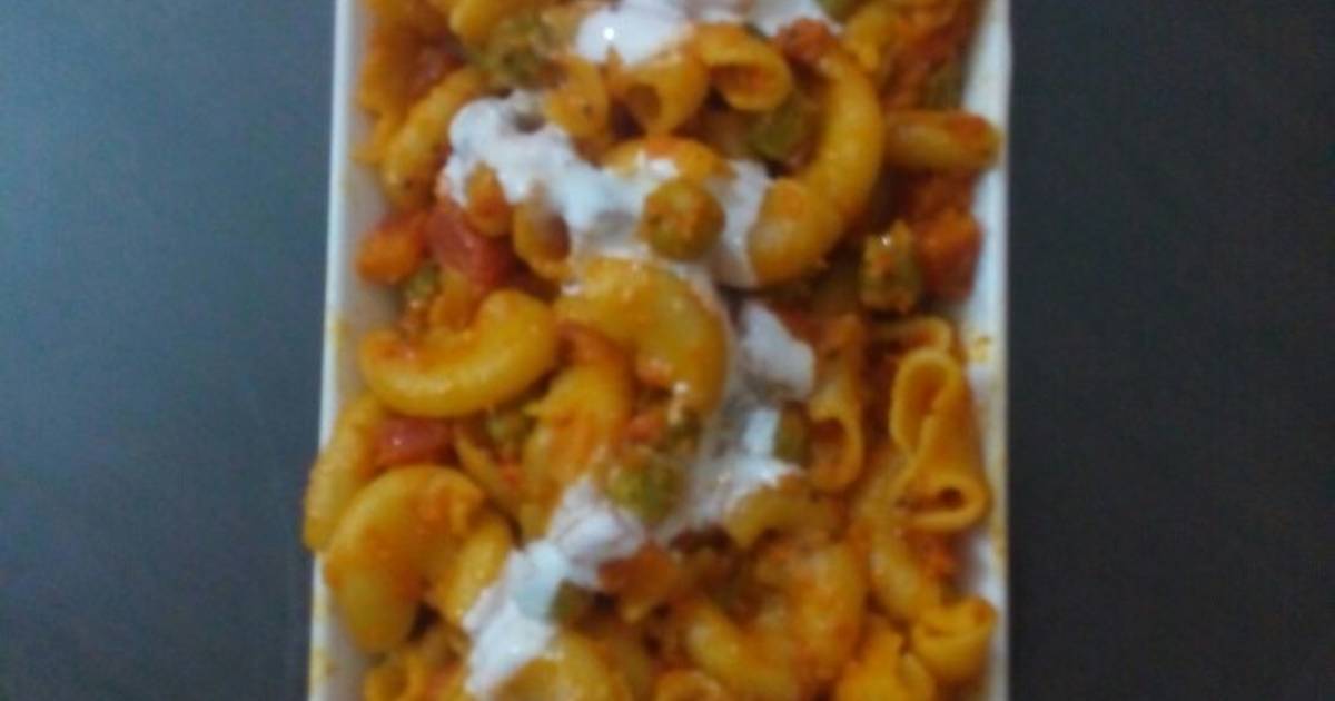 Cheesy veg. macroni pasta Recipe by Sangeeta - Cookpad