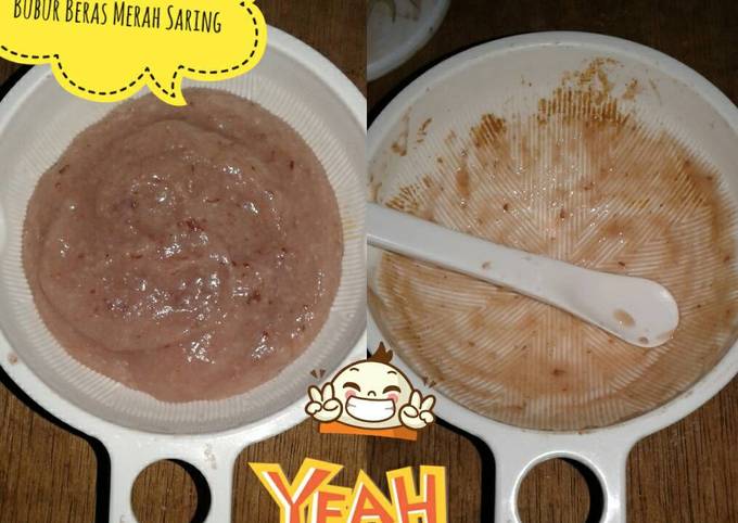 Resep Bubur beras merah saring (mpasi) oleh Nani Bunda Rafardhan - Cookpad