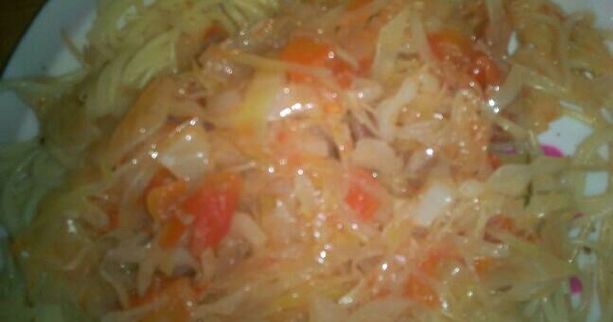 Fried Cabbage And Spaghetti Recipe by James Jacob - Cookpad