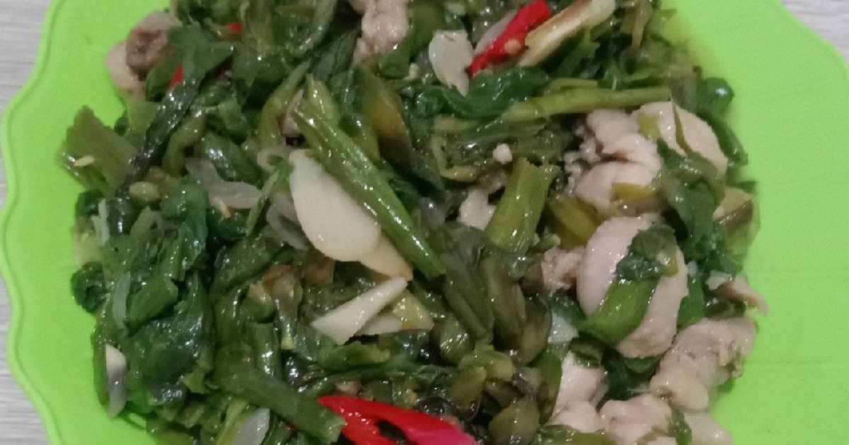 102 resep genjer tumis ayam enak dan mudah - Cookpad