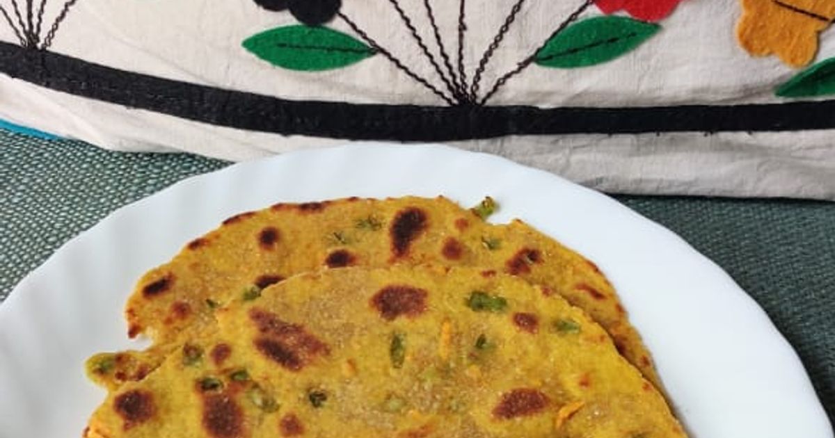 मिक्स वेज थेपला (Mix Veg Thepla Recipe In Hindi) रेसिपी बनाने की विधि ...
