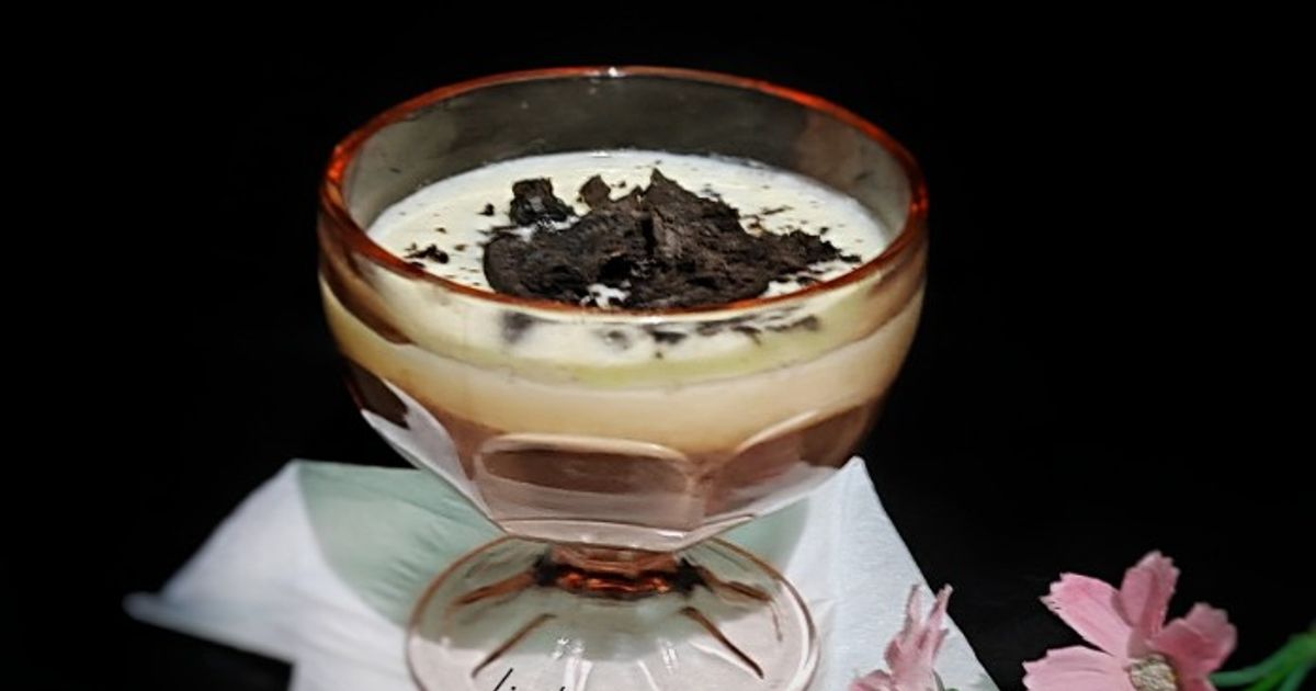 Resep Puding Coklat Fla Vanila Toping Oreo oleh lienda - Cookpad