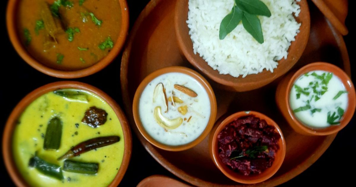 Tamilnadu Thali Rice, Sambar, Mor Kuzhambu, Beetroot Poriyal, Payasam ...