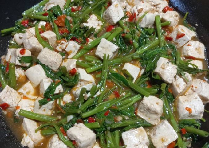 Resep Tumis tahu kangkung oleh Dapur Bunda - Cookpad