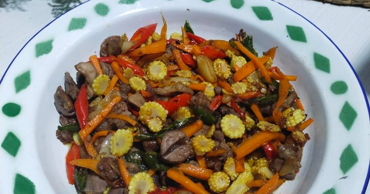 Resep Oseng hati ampela baby corn oleh Citra Risa Septiani - Cookpad