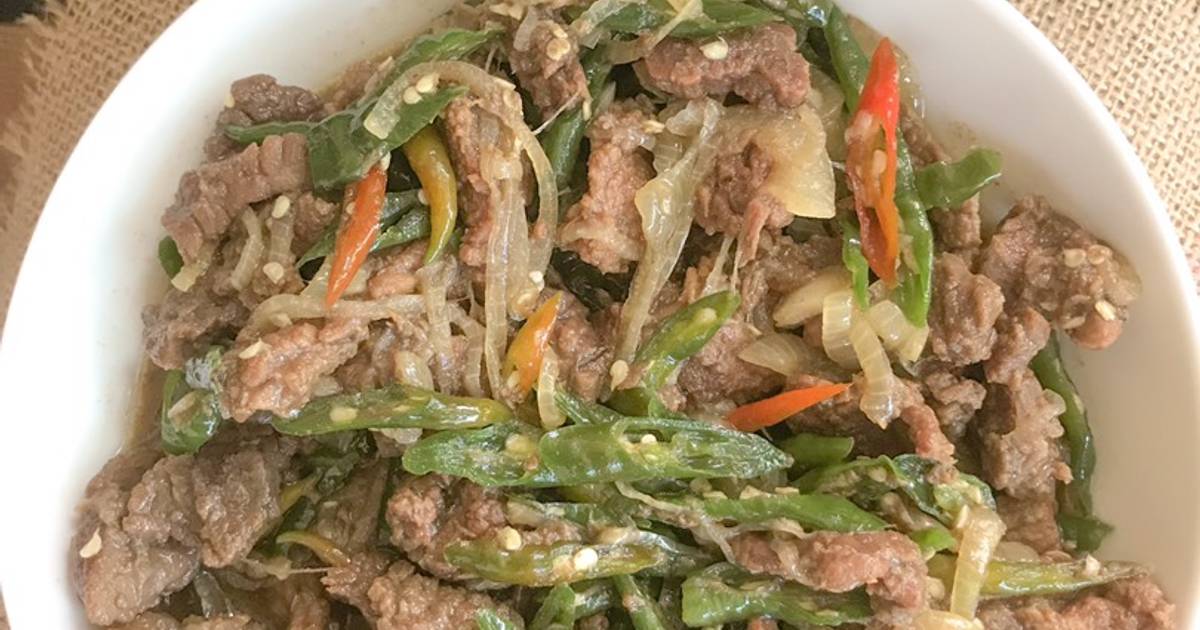 Resep Tetelan sapi cabe ijo oleh LH - Cookpad