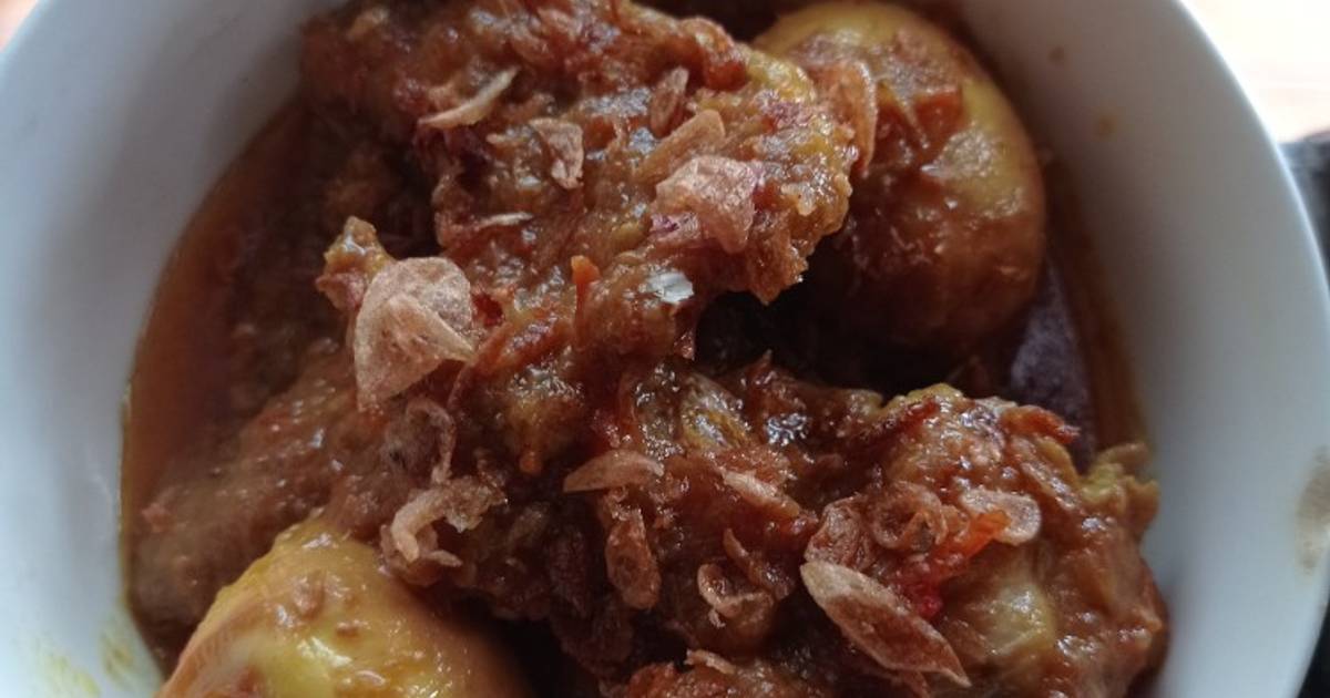 Resep Ayam Telor Bumbu Kuning oleh Ella - Cookpad