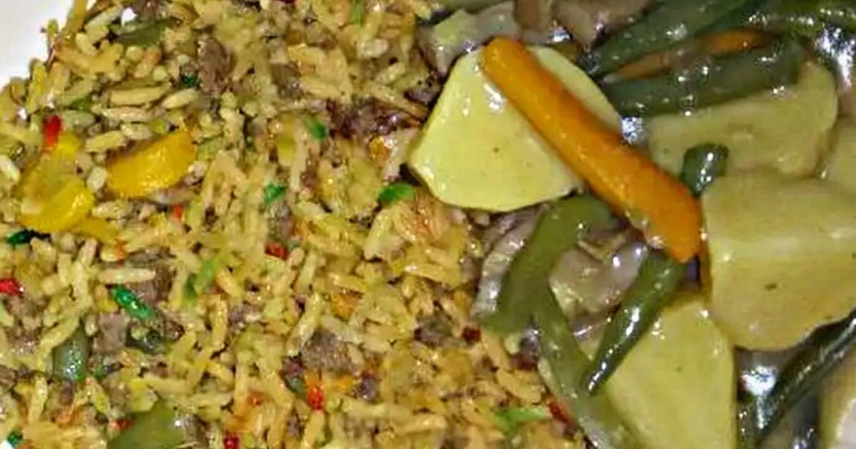 Minced meat mandy rice with potato soup Recipe by M's Treat And ...