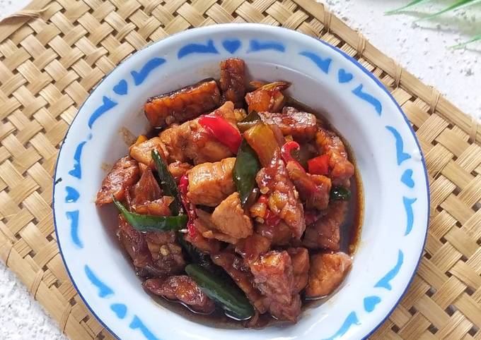 Resep Tumis Ayam Tempe Kecap oleh Saomi Mayhai - Cookpad