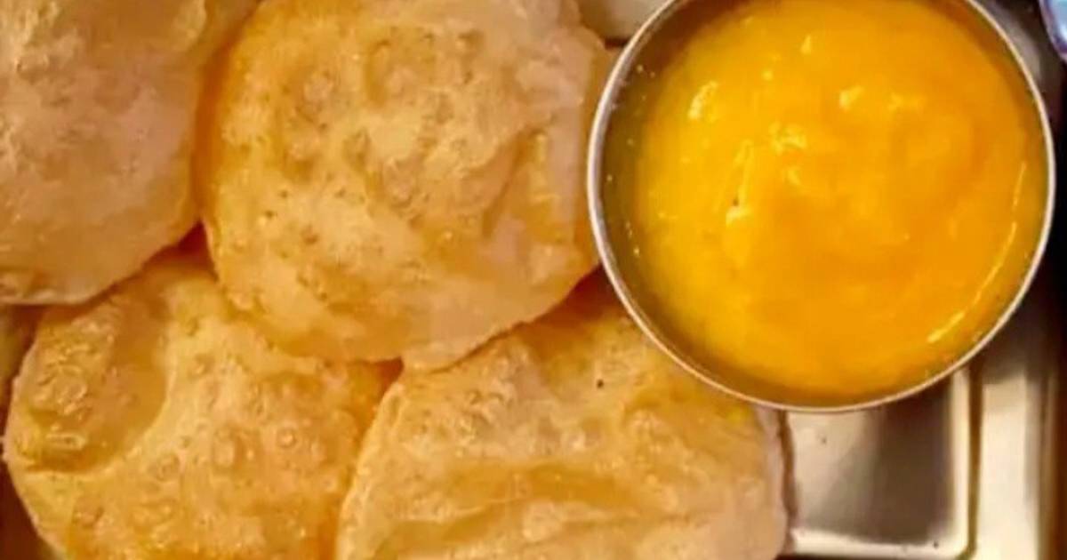 Aam ras with puri Recipe by Sneha Patel - Cookpad