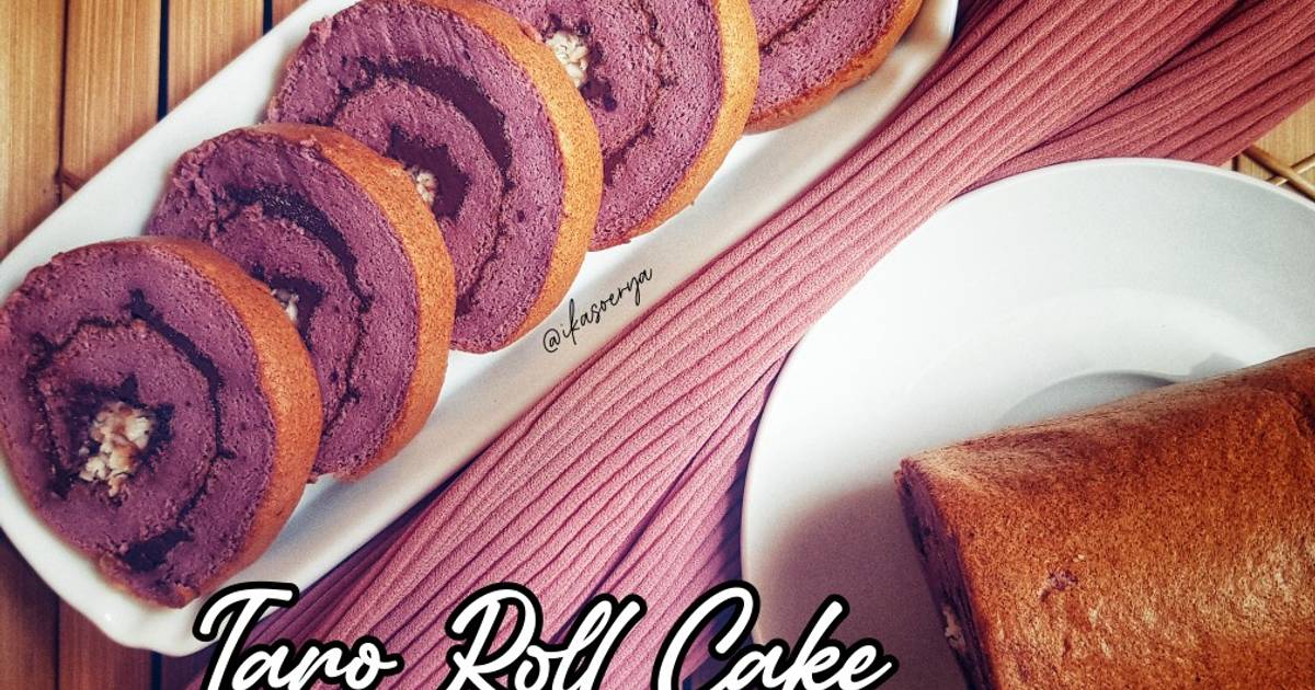 Resep Taro Roll Cake oleh Ikasoerya - Cookpad