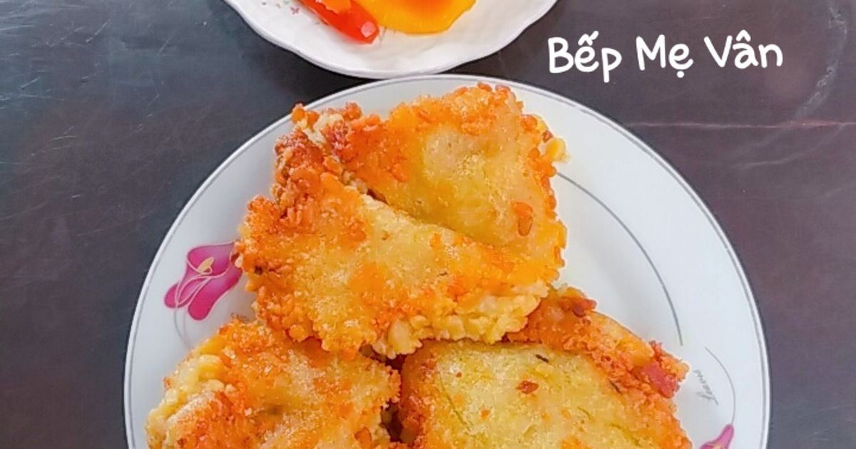 Pan Fried Banh Chung With Pickled Vegetables Recipe By Phan Bao Van