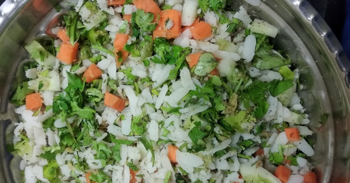 वेजिटेबल पोहे (Vegetable Pohe Recipe In Marathi) रेसिपी Anitangiri ...