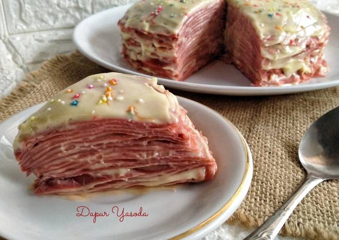 Resep 131. Mille Crepes Red Velvet oleh Kartika Ratnawuri - Cookpad