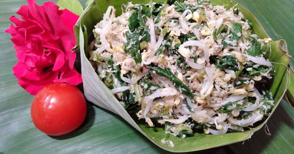 Resep Urab toge daun lembayung oleh Qurotul Aini - Cookpad