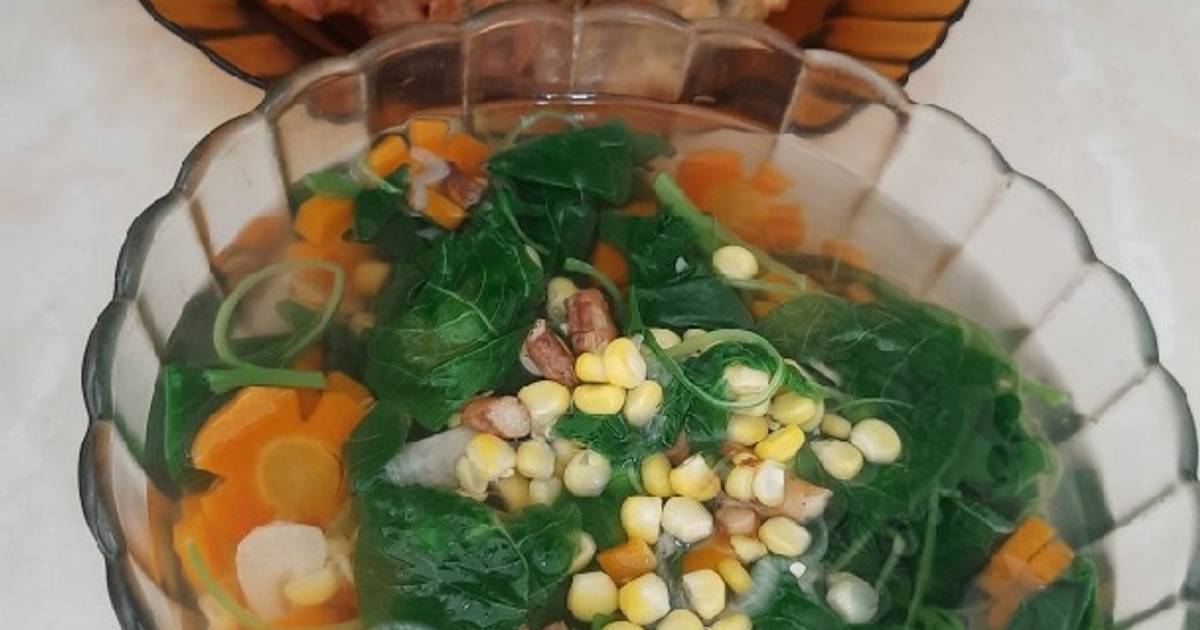 Resep Sayur kunci bayam wortel jagung oleh Syafa'attul Lailina - Cookpad