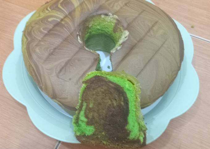 Resep Marmer Cake Pandan oleh Yulia Dewi - Cookpad