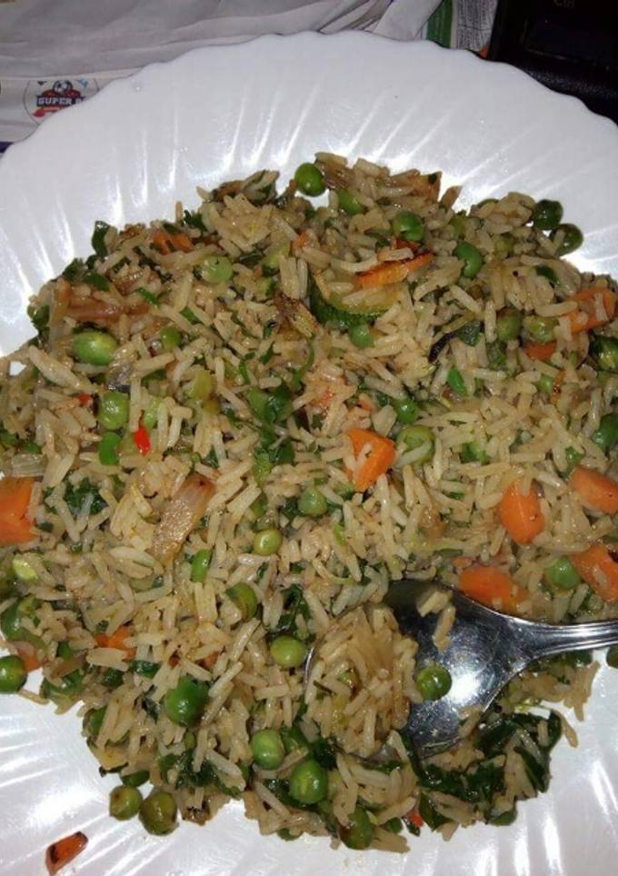 Rice mixed with Minji Recipe by Anncent Gikundi - Cookpad