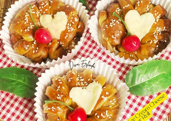 Resep Choco Coffee Cream Cheese Dinner Roll oleh Agustina Erlinda - Cookpad