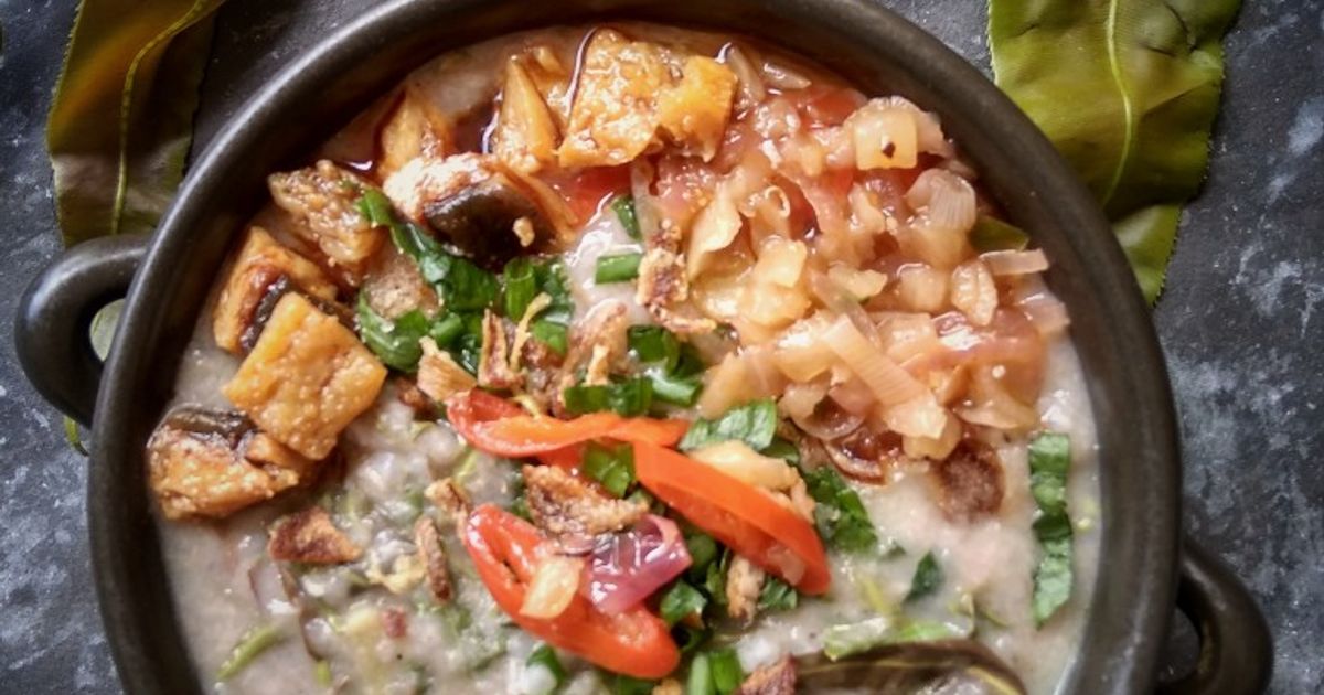 Resipi Bubur Nasi Pucuk Paku Merah oleh Sarmila Sharif - Cookpad
