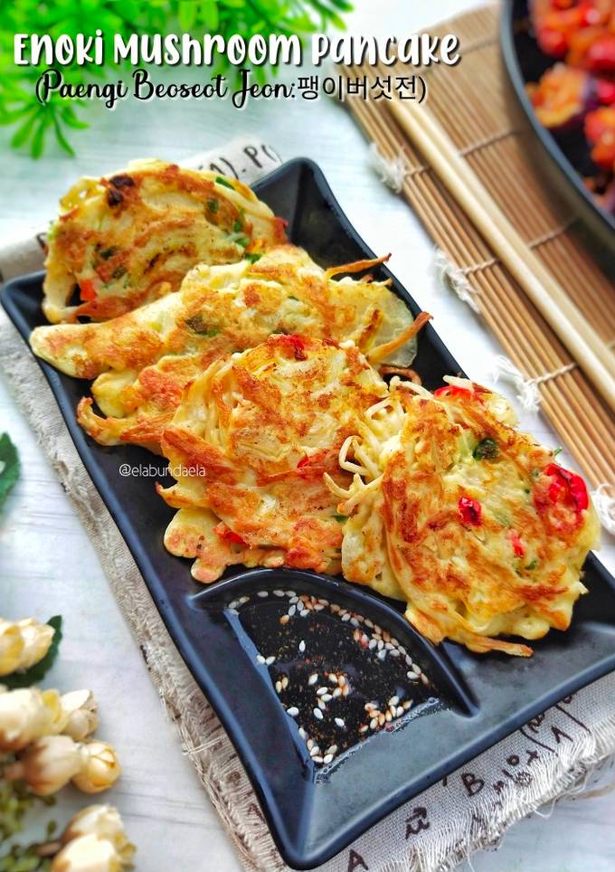 Resep Enoki Mushroom Pancake (Paengi Beoseot Jeon : 팽이버섯전) oleh Bunda ...