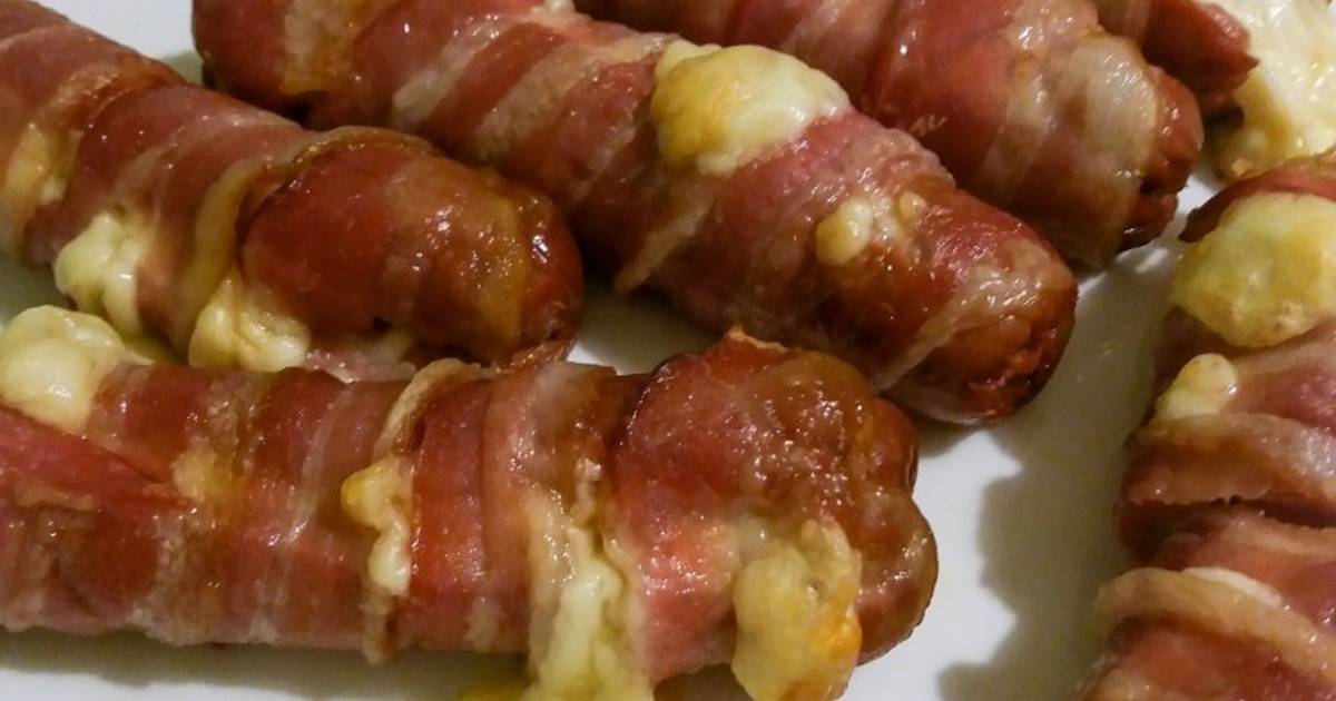 Baconbe tekert sajtos virsli | Evelin Nagy receptje - Cookpad receptek