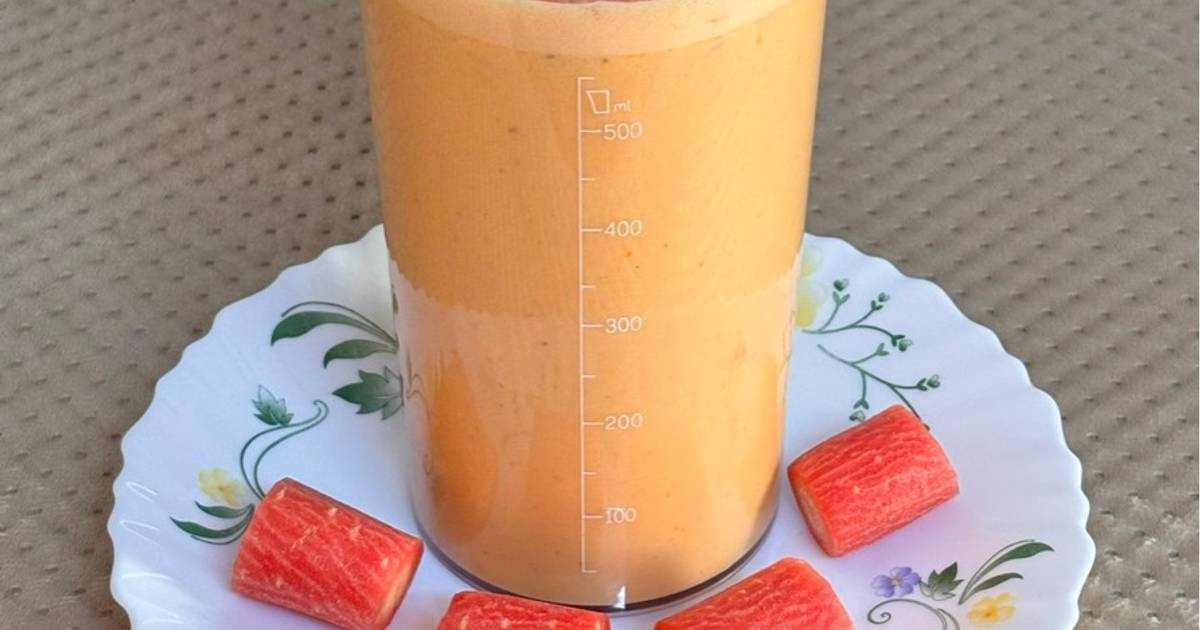 Red Carrot Lassi Recipe by Rosalyn_Kitchen - Cookpad