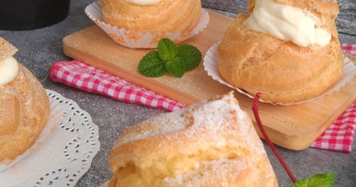 Resep Kue Sus Isi Vanilla Cream oleh Ummu Khal Kitchen - Cookpad