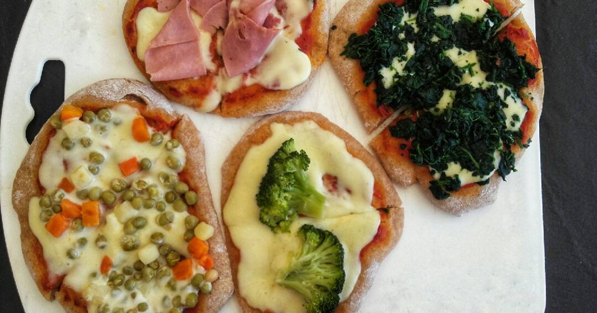 Pizzas Integrales Receta de Cocina Fácil - Cookpad