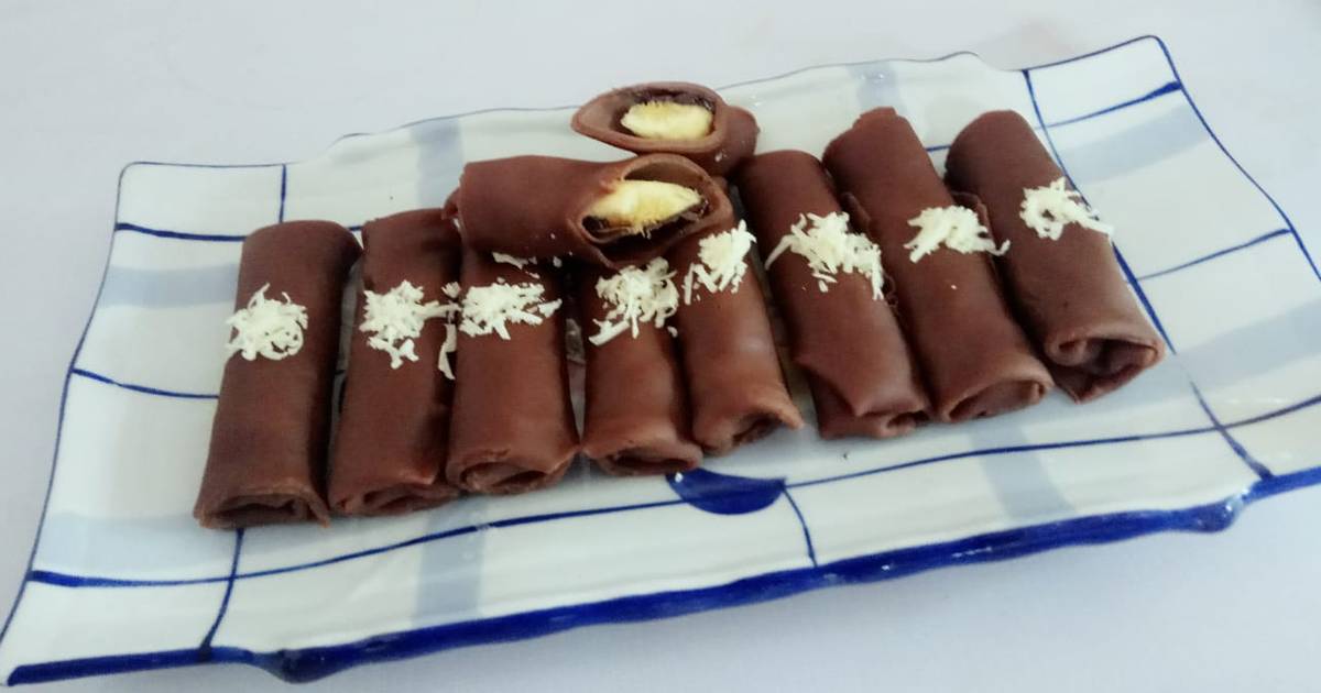Resep Dadar gulung coklat piscok...😍😍 oleh Moree Faniya - Cookpad
