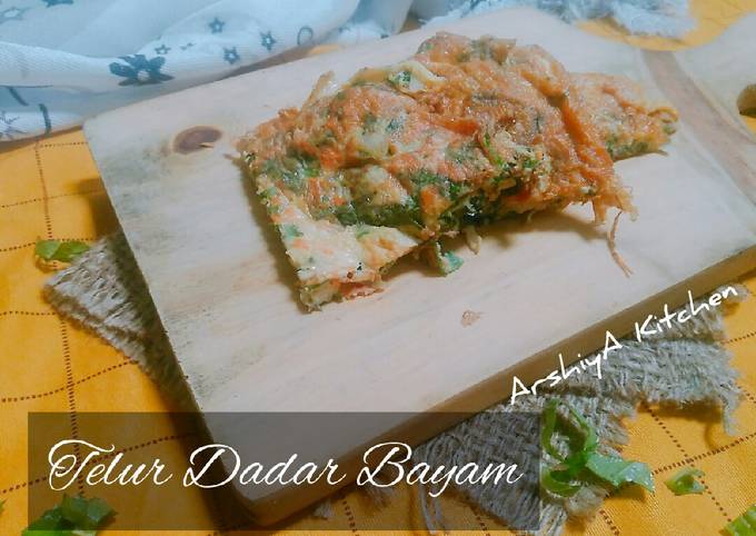Resep Telur Dadar Bayam dan Wortel oleh Arshiya Kitchen - Cookpad
