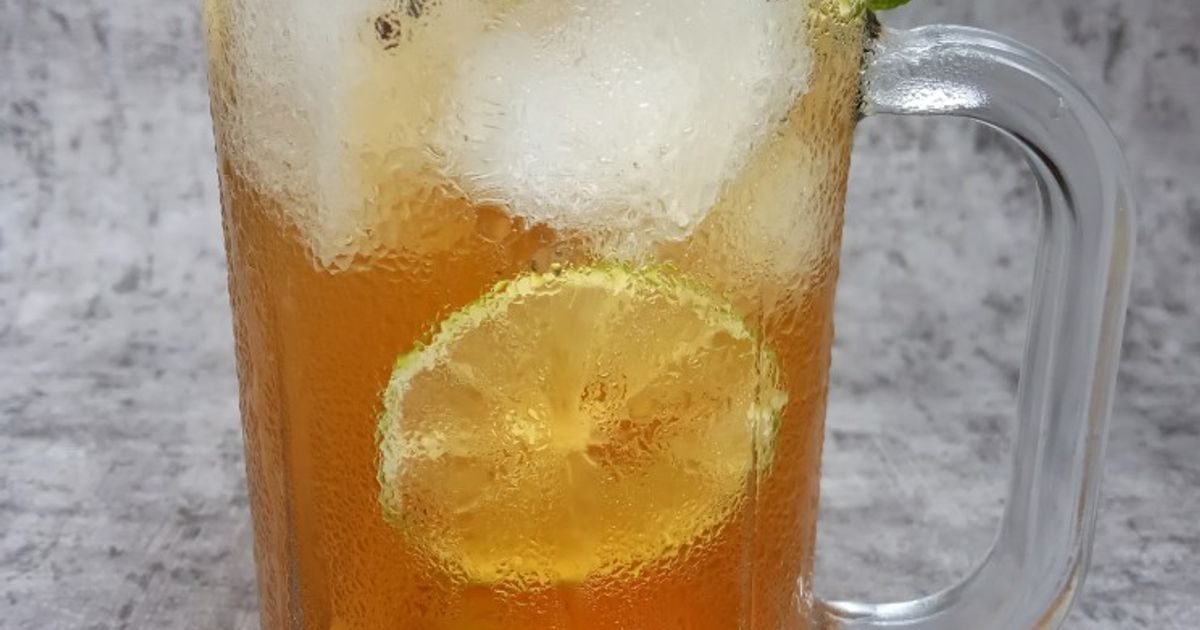 Resep lemon tea biji selasih rumahan enak dan mudah - Cookpad