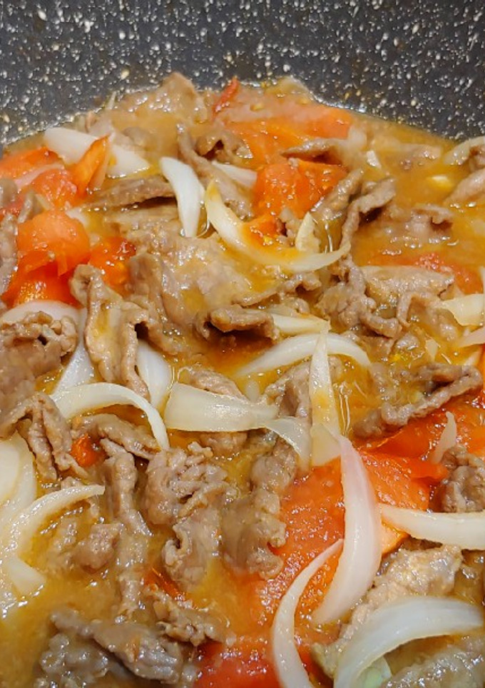 Resep Daging Sapi/Babi Masak Tomat oleh Cisade - Cookpad