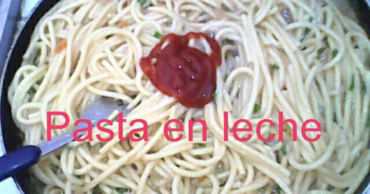 Rica pasta en leche Receta de otianaolmos1- Cookpad