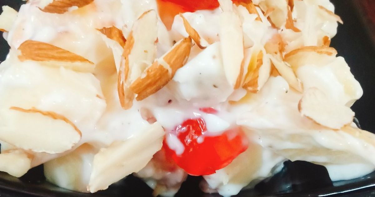 Loaded Apple Mayo Salad With Almonds Recipe by Noor Ul Ann - Cookpad
