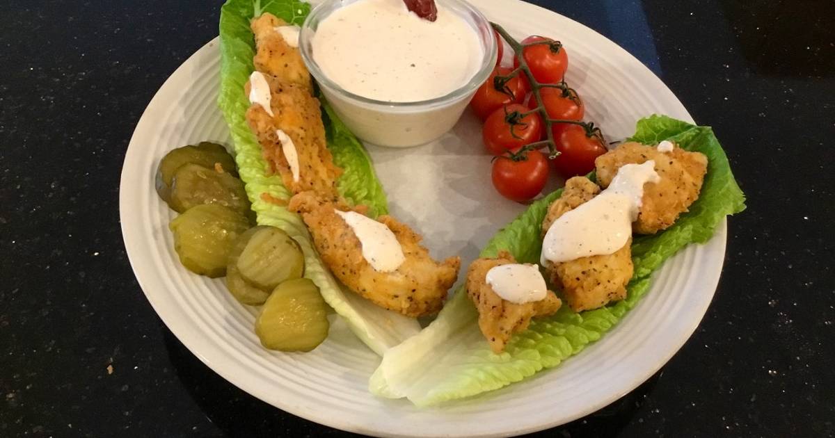 Spicy Chicken Strip Lettuce Wraps Recipe by fenway - Cookpad