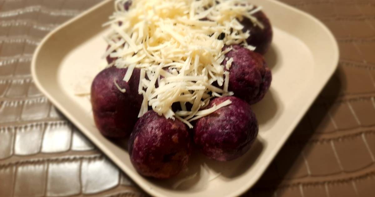 Resep Bola Bola Ubi Ungu (Camilan Mpasi) 1+ oleh Kia Arthemist - Cookpad