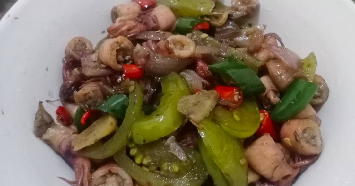 Resep Oseng cumi cabe ijo oleh Feby - Cookpad
