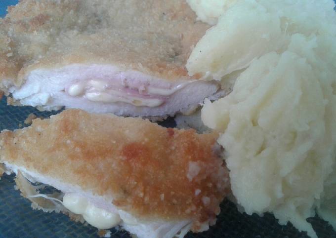 Suprema de pollo rellena de jamón y queso bien caserita Receta de ...