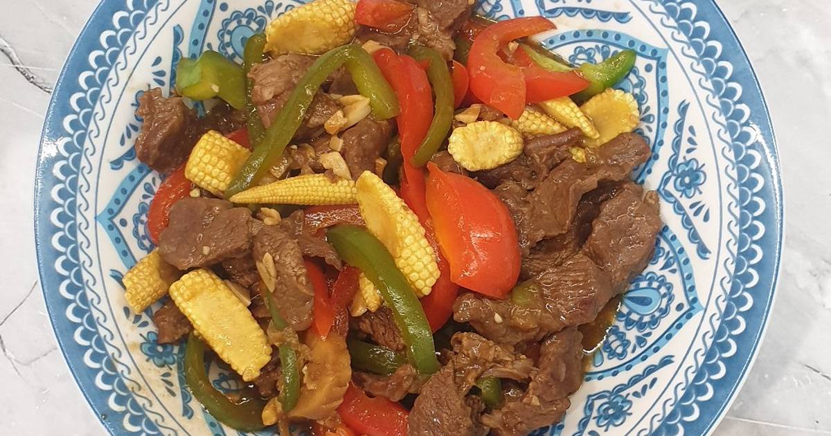 1.533 resep tumis paprika daging enak dan mudah - Cookpad