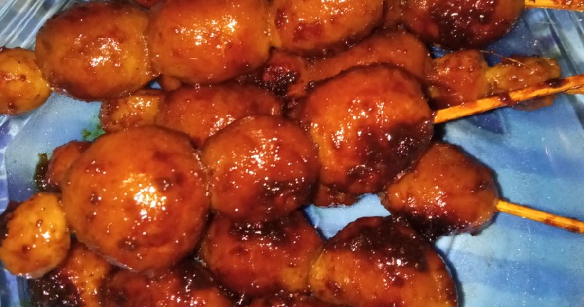 Resep Bakso Tusuk Bakar Teflon oleh hanum putrinurwana - Cookpad