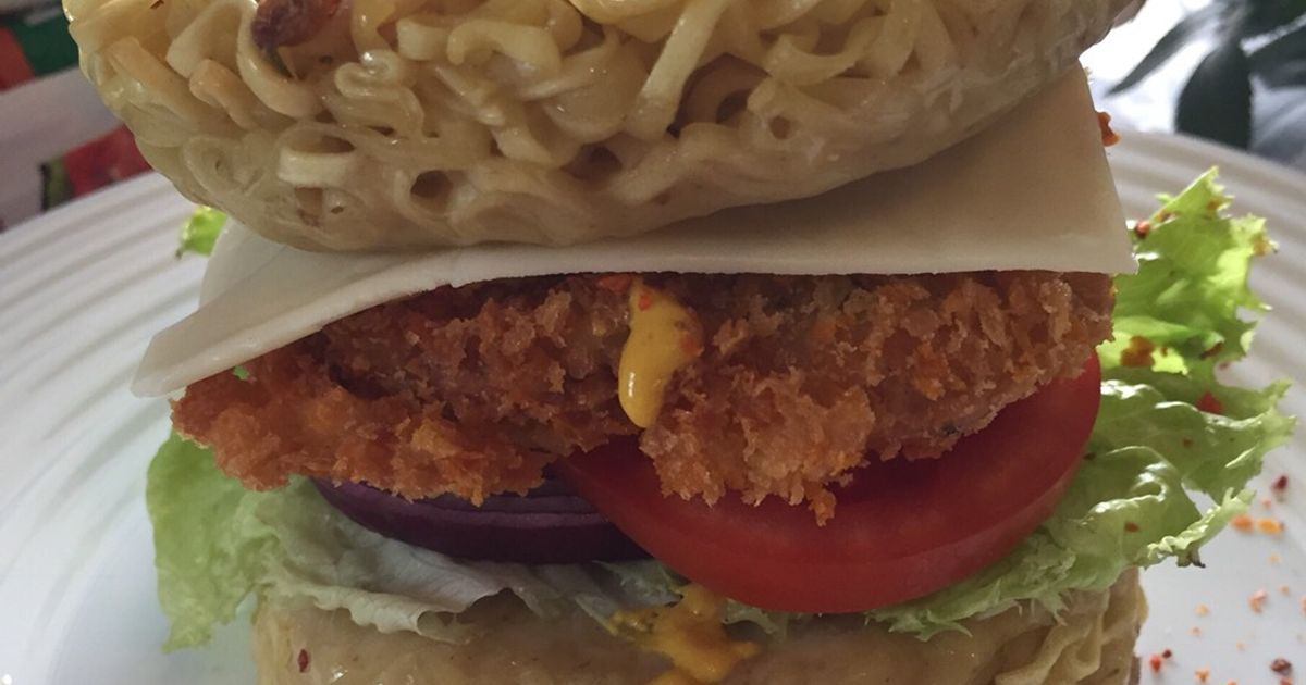 Resep Burger Mie Ala Mella oleh Firda@home - Cookpad
