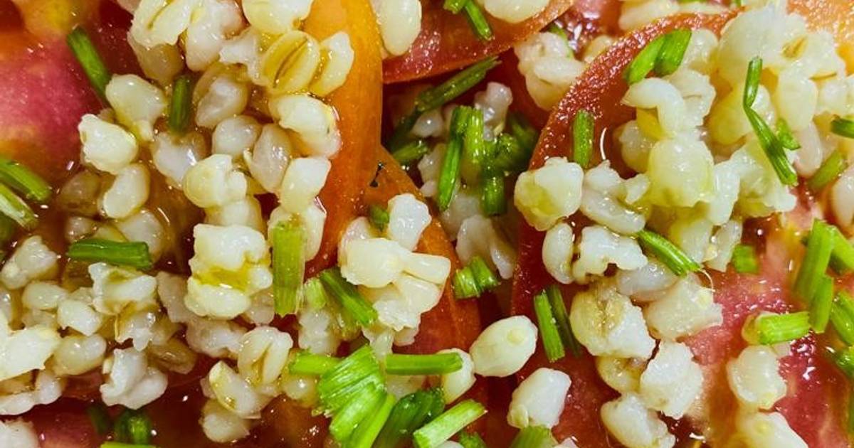 Ensalada de tomates con mote Receta de Josofi- Cookpad