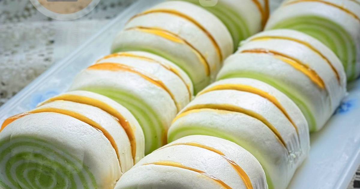 Resipi Pandan Mantou Seri Kaya (Rice Cooker) oleh Aznie Khasri - Cookpad