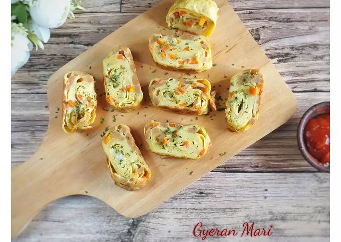 Resep Gyeran Mari (Korean Egg Roll) oleh Dian Mariasari - Cookpad